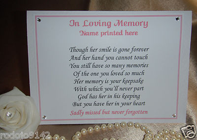 Funeral ~ Memorial Table ~ His - Her Smile Poem Freestanding Tent ...