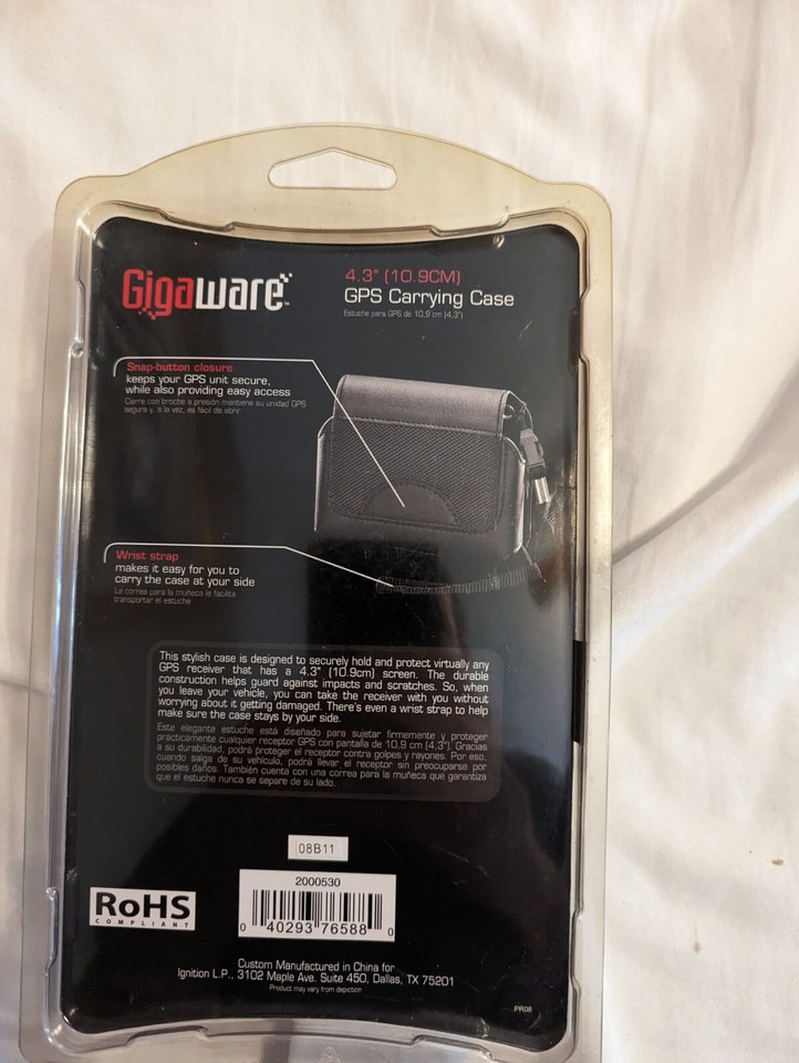 Gigaware 4.3" GPS Carrying Case 2000530, Universal, Snap Button Closure ...