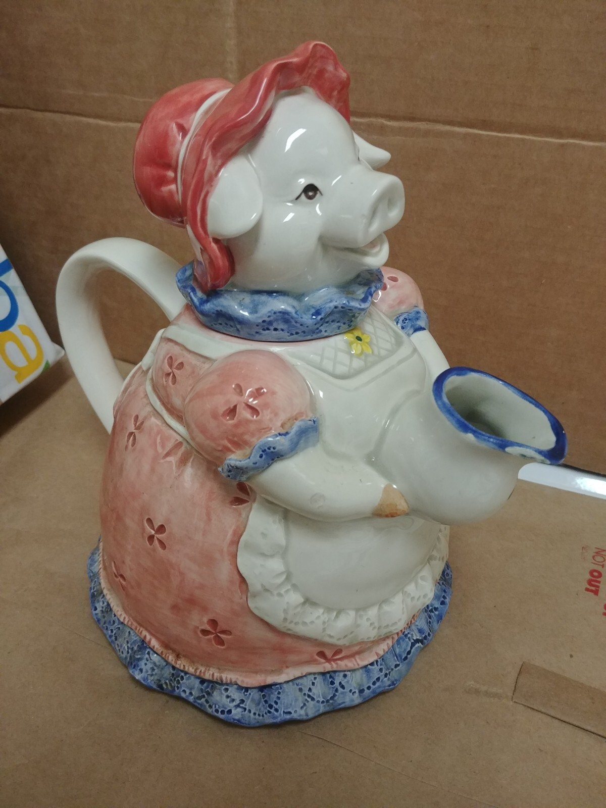 Otagiri pig teapot farmhouse pouring pitcher made in Japan | eBay