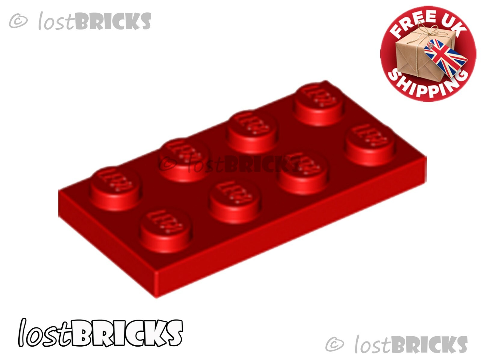 LEGO - Part 3020 - Pack of 10 x NEW LEGO Plates 2x4 +SELECT COLOUR ...