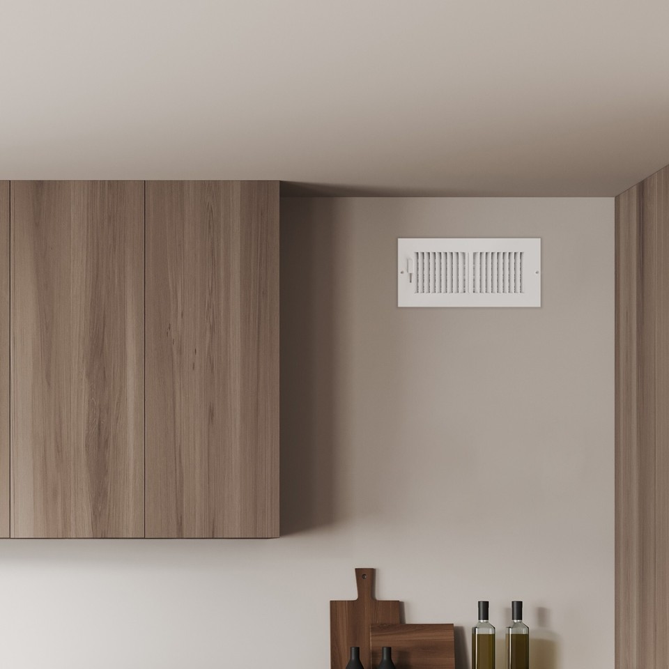 Register Ventilation Grille 4" x 12", White HVAC Vent Register ...