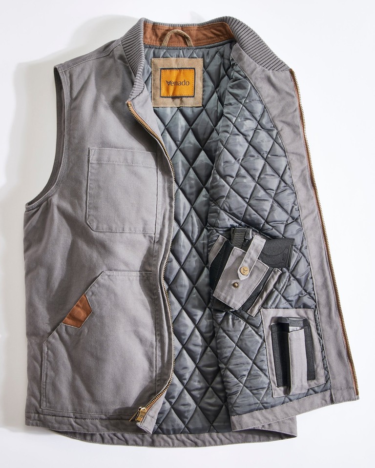 Venado Concealed Carry Vest for Men - Heavy Duty Canvas - Conceal Carry ...