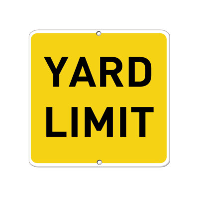 Aluminum Square Metal Sign Multiple Sizes Yard Limit Traffic ...