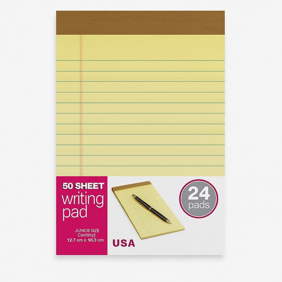 TOPS Junior Legal Notepad 5"x8" Canary Yellow Legal Ruled 50 Sheets 48 ...