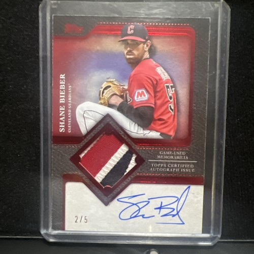 2025 Topps Shane Bieber #TFAP-SB Flagship Autograph Patch Red – /5 ...