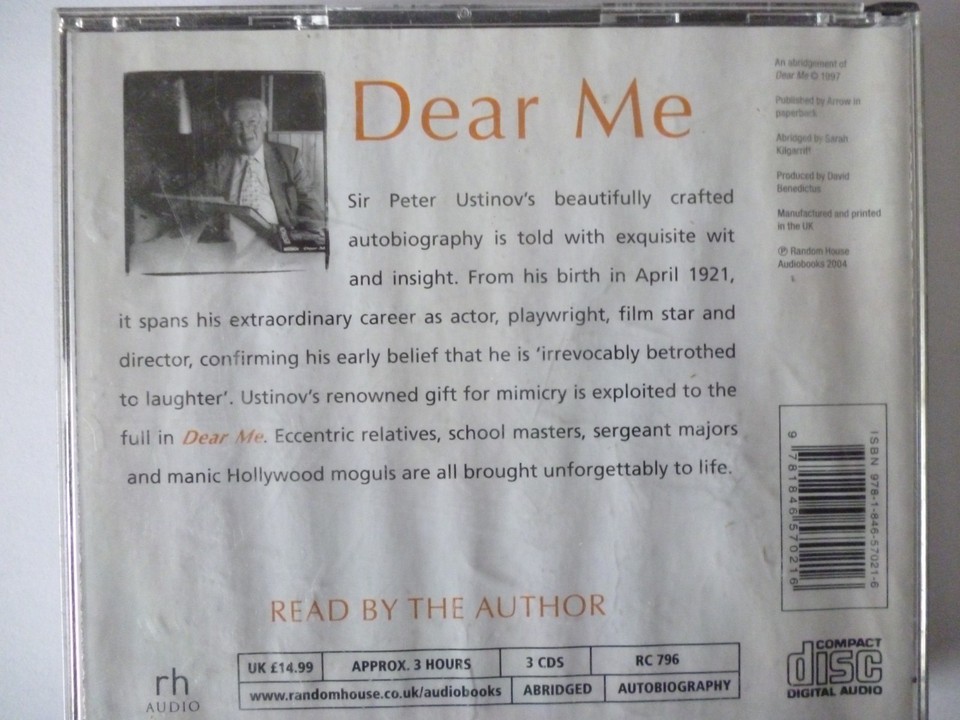 3 CD AUDIO BOOK - DEAR ME - Peter Ustinov [Abridged] | eBay UK