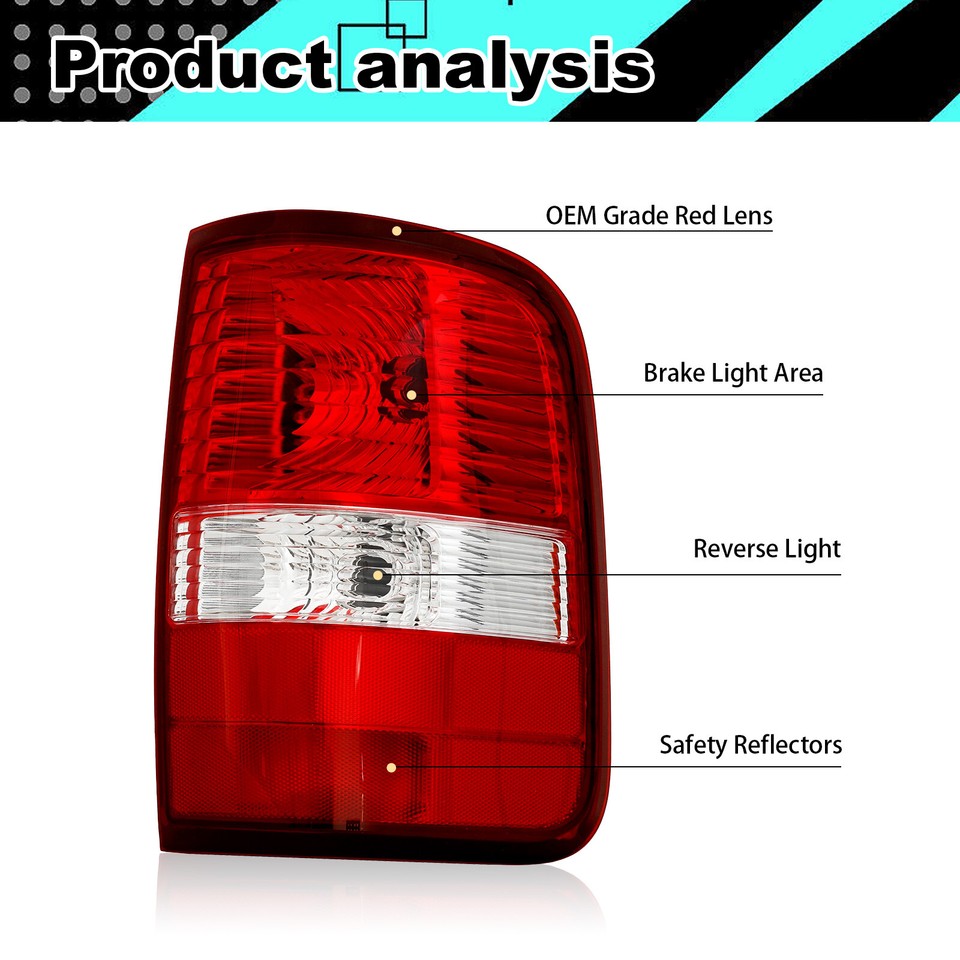 Red Tail Light Right Side Fit For 2004 2005-2008 Ford F150 F-150 Rear ...