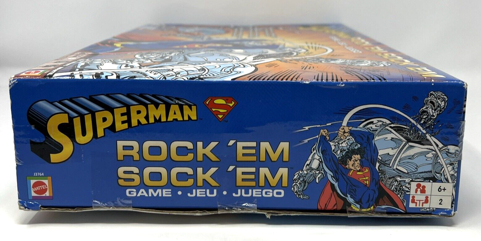 Superman ROCK 'EM SOCK 'EM ROBOTS Game 2005 Mattel Warner Bros Metallo ...