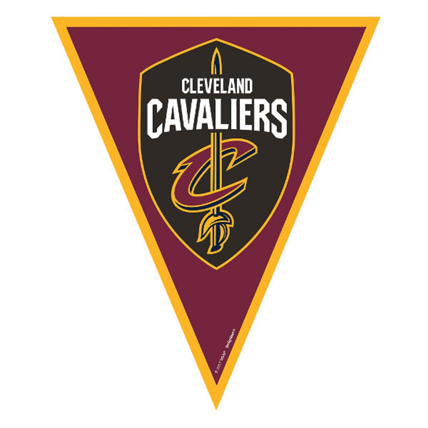 Cleveland Cavaliers Sports NBA Basketball Party Decoration Pennant Flag ...