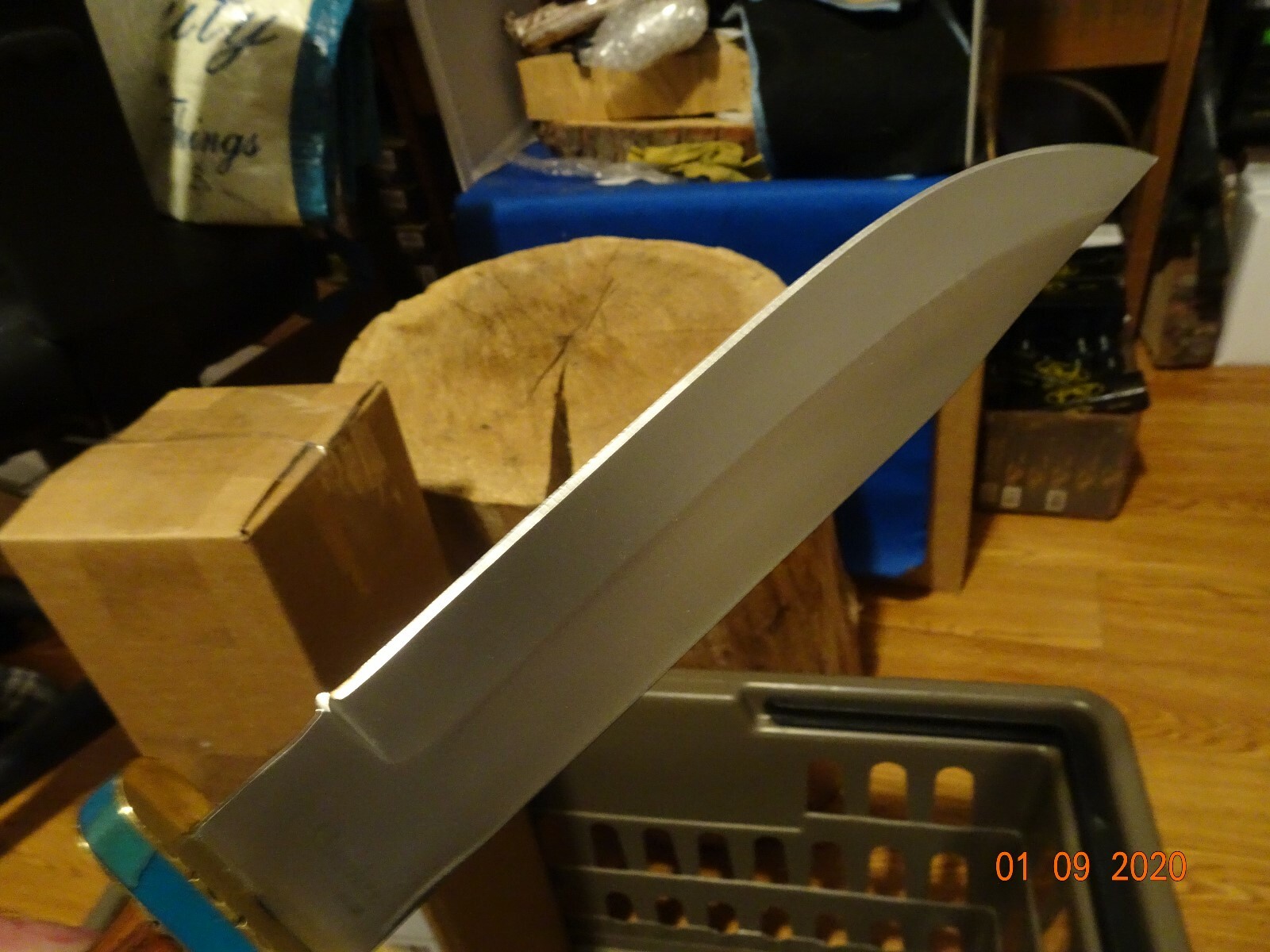 CHEROKEE STONE WORKS 14" BOWIE KNIFE 440 S.S. BLADE ROSEWOOD ...
