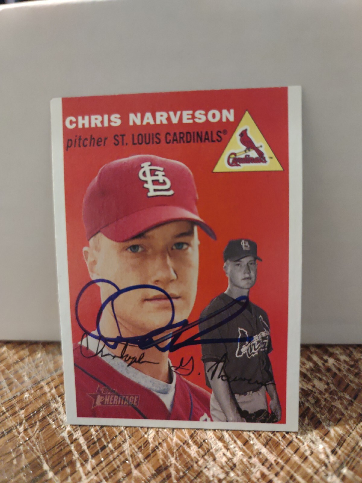 Chris Narveson Autograph 2003 Topps Heritage Signed Baseball Card #236 ...