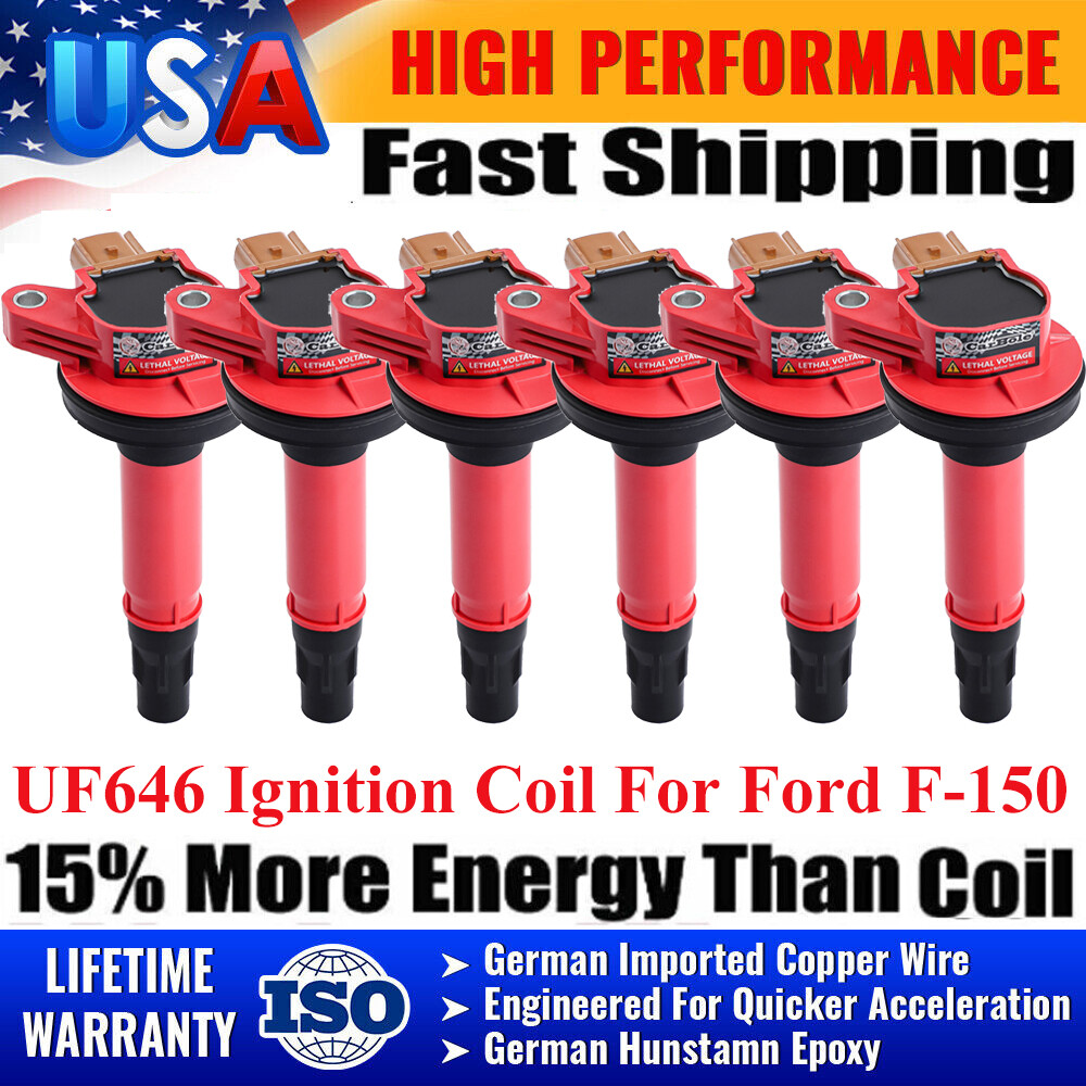 6 Pack Ignition Coils For Ford F-150 Explorer Lincoln Ecoboost 3.5L ...