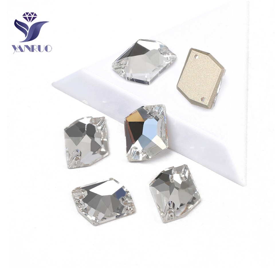 Crystal Clear Color Different Shape and Size Sew on Rhinestones DIY ...