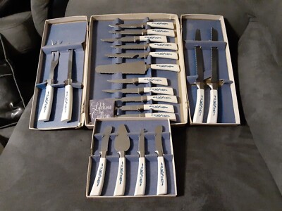 Sheffield English Blades Stainless Knife Set 19 pc Golden Prestige Blue ...