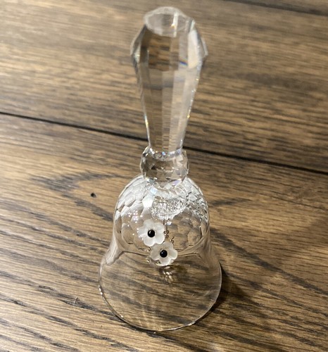 Swarovski Crystal Dinner Bell beautiful frosted daisies mini size | eBay