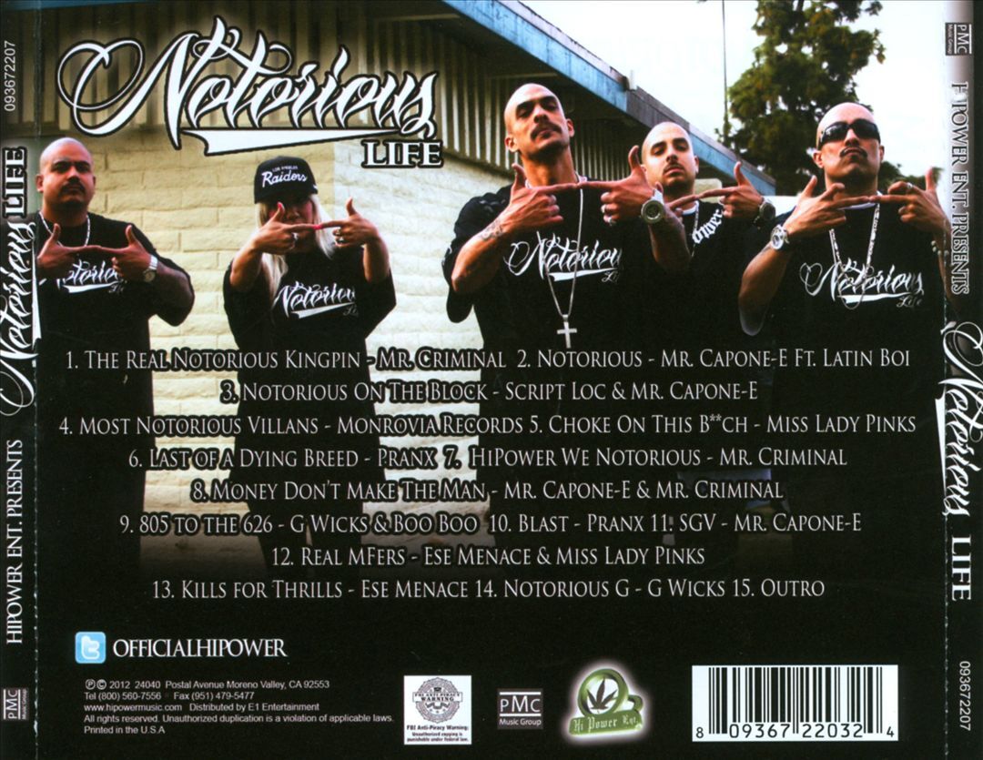 VARIOUS ARTISTS HI POWER ENTERTAINMENT PRESENTS: THE NOTORIOUS LIFE NEW ...