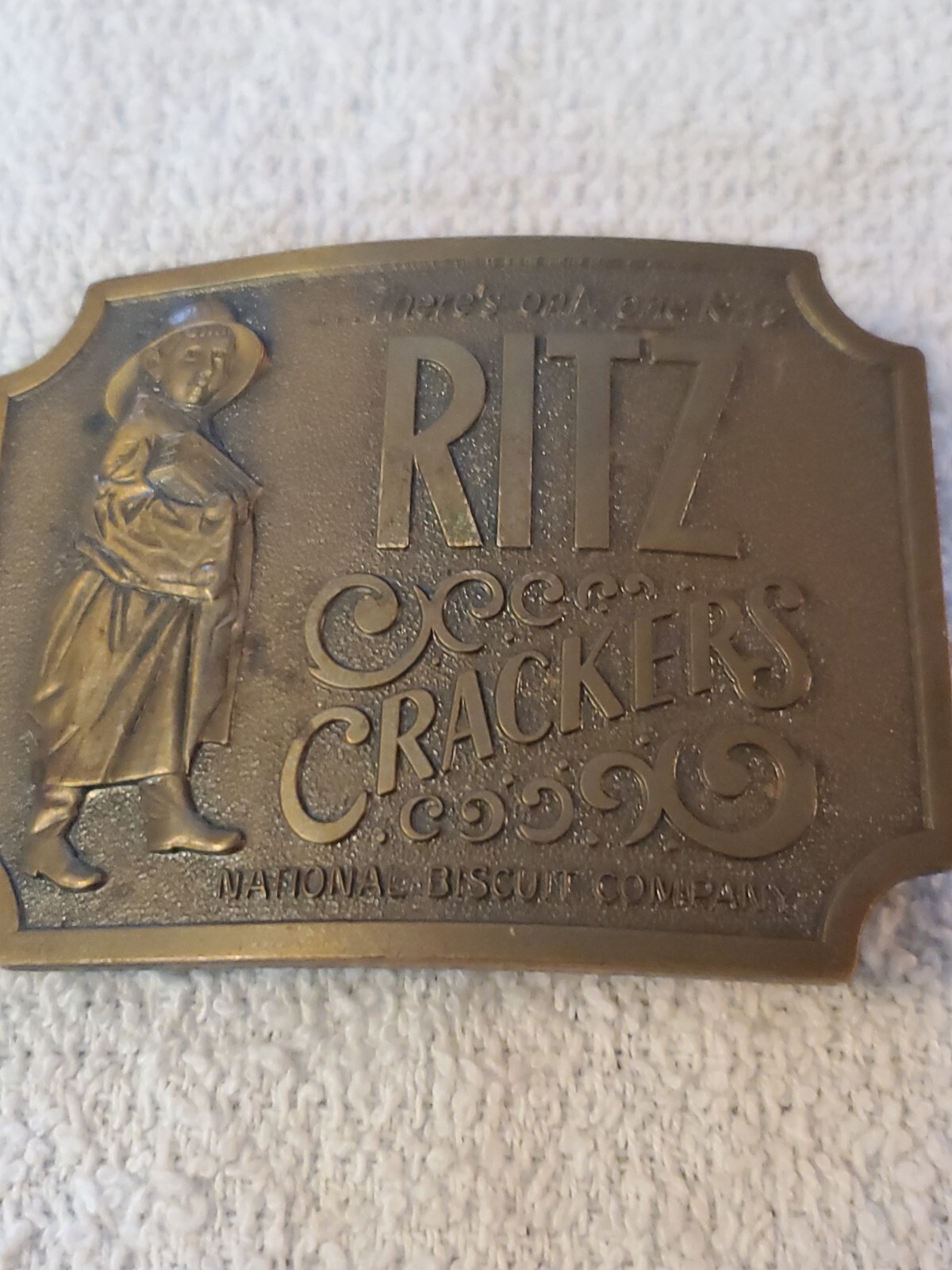 Awesome VINTAGE RITZ CRACKERS BELT BUCKLE National … - Gem