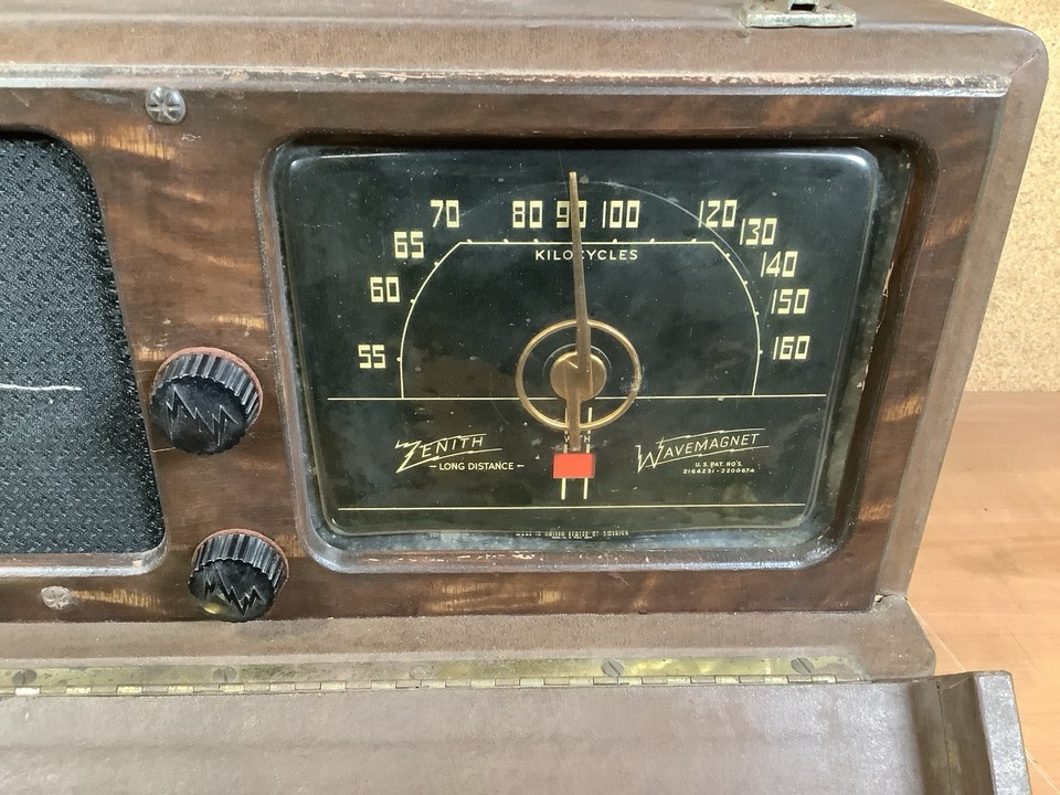 RARE 1941/1942 Zenith Model 6G601L ~ Portable Radio Sailboat Clipper ...