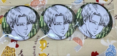 Attack on Titan WIT STUDIO Levi can badge 3 pieces | eBay