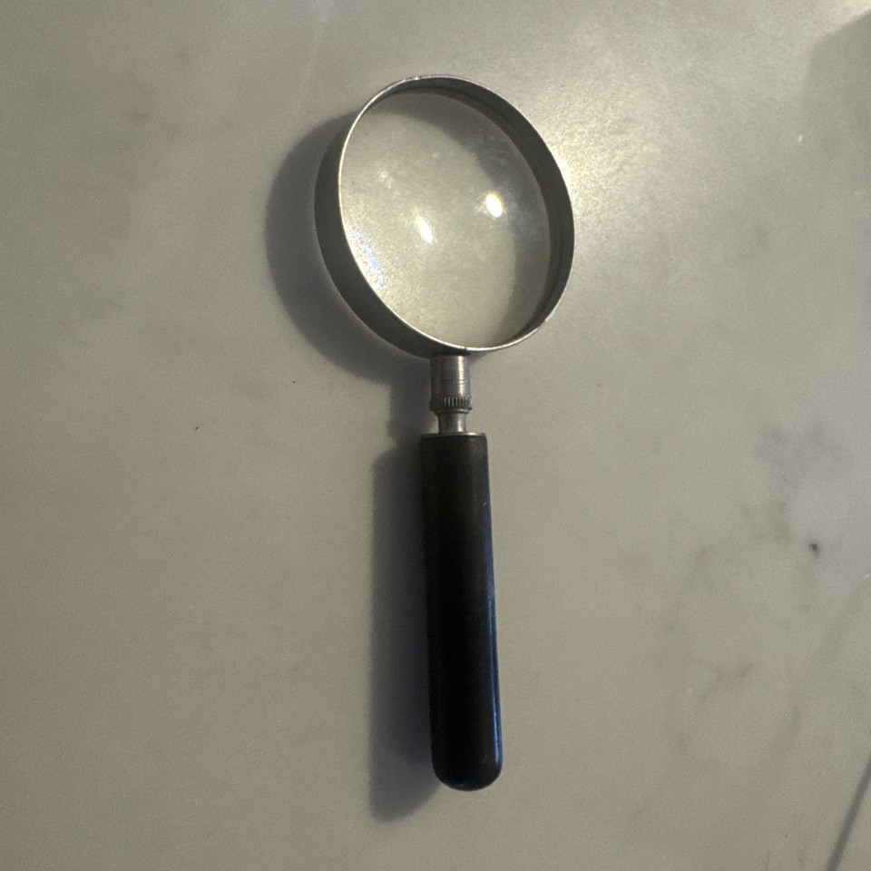 Vintage Small Collectible Round Magnifying Glass w/Handle | eBay