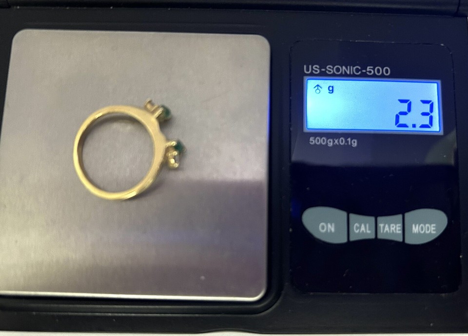 EMERALD & DIAMOND 14KT YELLOW GOLD RING WRAP ENHANCER JACKET | eBay