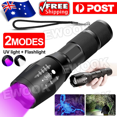 High Power Torch ULTRA VIOLET LED FLASHLIGHT UV Light Inspection Lamp ...