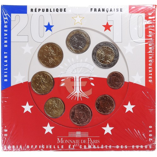 [#1182085] France, Monnaie de Paris, 1 Cent to 2 Euro, 2010, Paris, BU ...