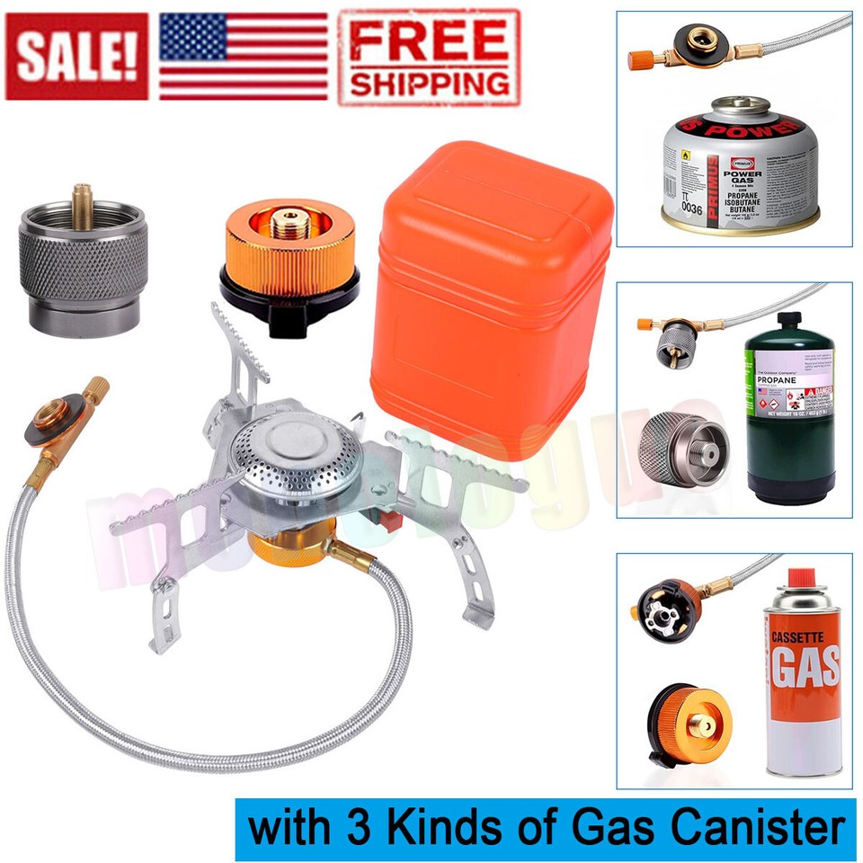 3700W Portable Backpacking Camping Gas Stove +Piezo Ignition Burner ...