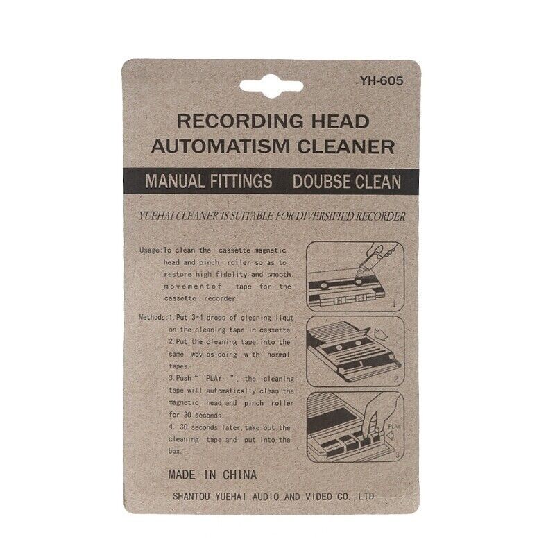 Audio Cassette Recorder Tape Head Cleaner System & Fluid - UK Supplied ...