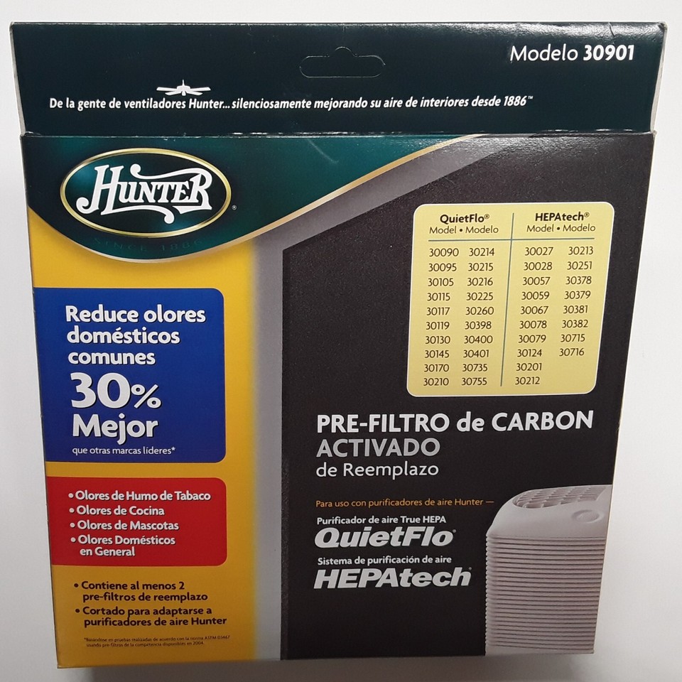 Hunter 30901 Replacement Carbon Pre-Filter 3 Boxes NIB QuietFlo ...