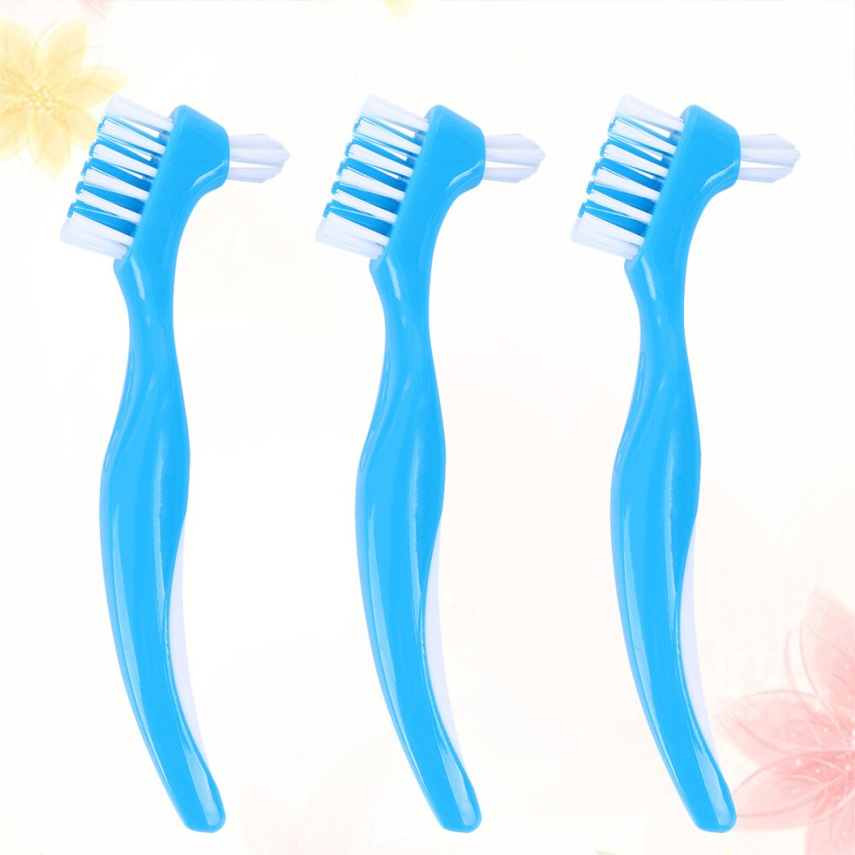 6 Pcs Double Denture Care Comb Floss False Teeth Toothbrush Cleaning ...