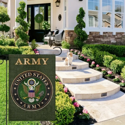 Army Garden Flag 18" x 12" **Show your Army pride** INCLUDES FLAG STAND ...