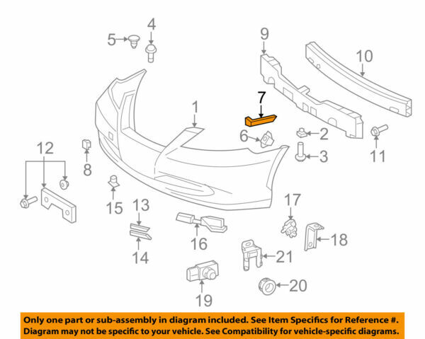 52145-33050 Toyota Stay, front bumper, rh 5214533050, New Genuine OEM ...
