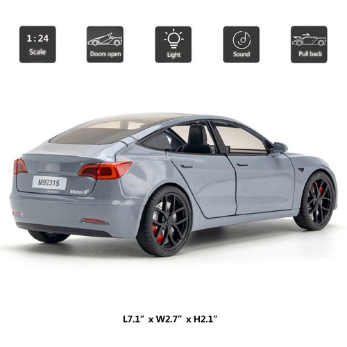 1/24 Scale Tesla Model 3 90D Model Car Diecast Toy Vehicle Toys for ...