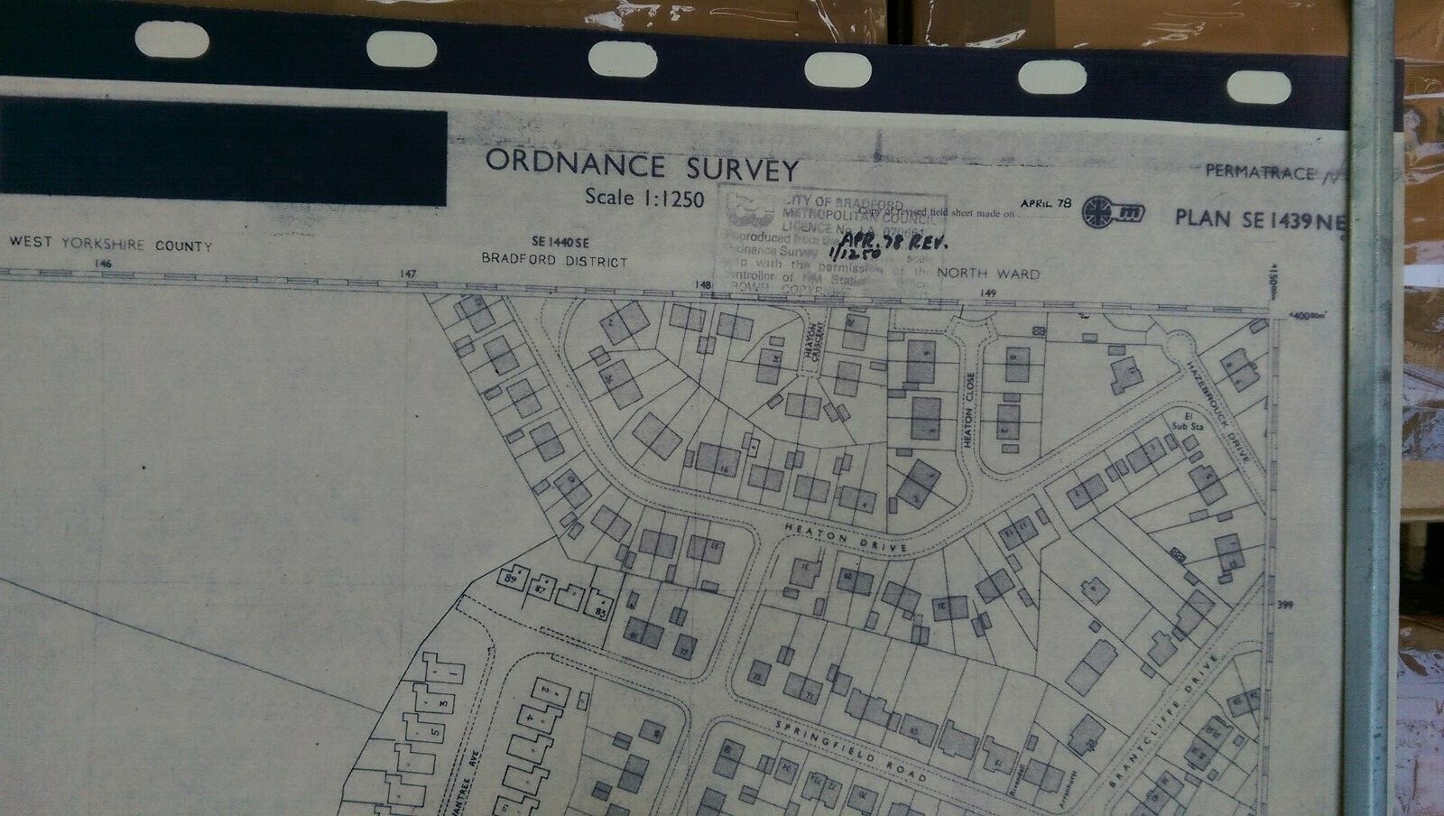 Ordnance Survey Map: Baildon, Sheet SE 1439 NE, 1978 | eBay