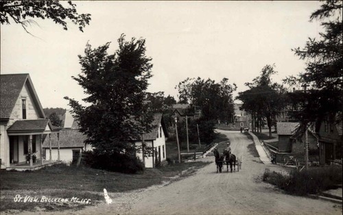 Brookton Maine ME Street View c1910 Image Reissue 1950s-60s RPPC | eBay