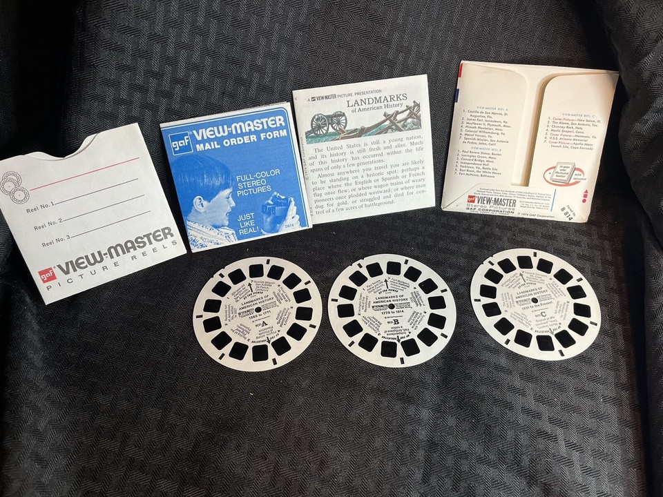 GAF View Master LANDMARKS OF AMERICAN HISTORY Reel Set America's ...
