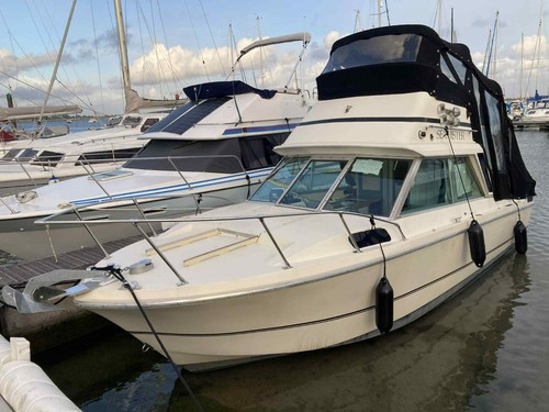 25' Winner flybridge boat with trailer, power boats cabin cruiser | eBay UK