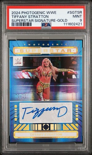 Tiffany Stratton Gold Auto PSA 9 (3/10) 2024 Panini WWE Photogenic ...
