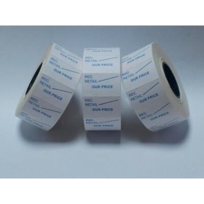 36,000 'REC. RETAIL/OUR PRICE' Black Ink Price Date Labels Fits KLIK ...