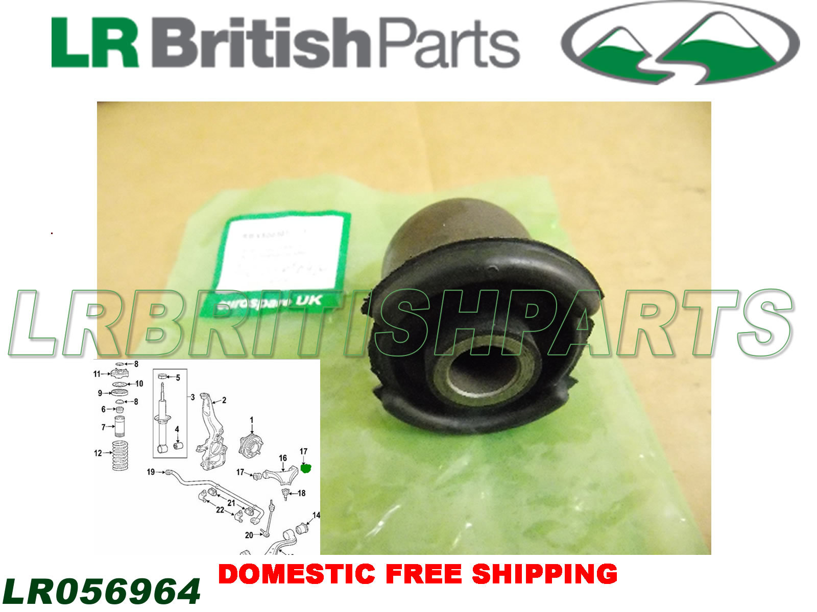 LAND ROVER FRONT CONTROL ARM BUSHING UPPER LR3 LR4 EUROSPARE UK ...