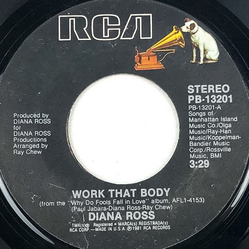 45 RPM Record Two Can Make It / Work That Body Diana Ross RCA 1981 Y | eBay