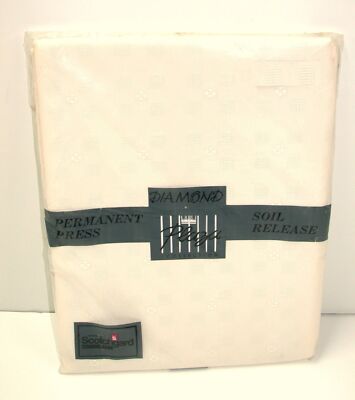 Diamond Plaza by Zelco Perm Press Tablecloth ~ Ecru ~ 52 x 70 ...