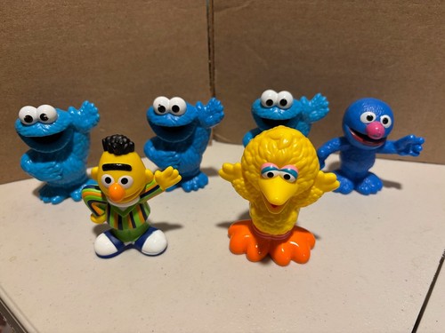 Sesame Street figures - cookie monster, grover big bird lot of 6 | eBay