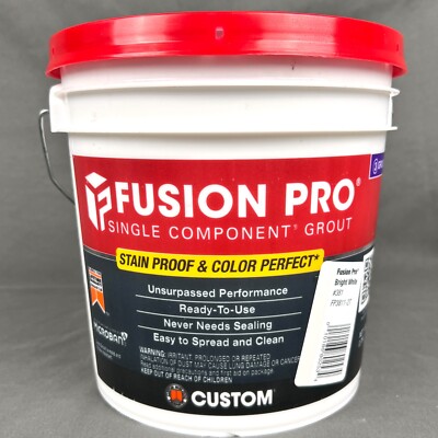 Custom CBP Fusion Pro Single Component Stain Proof Grout Bright White 1 ...