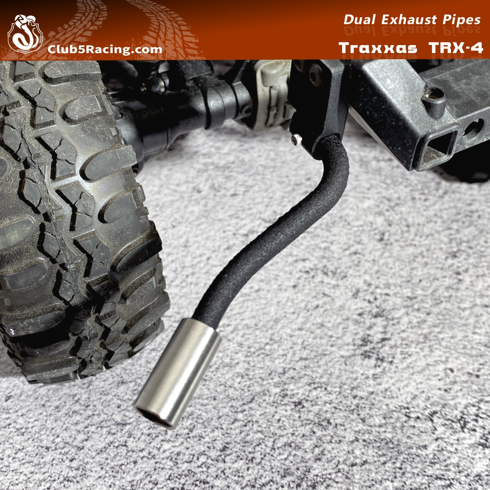 Dual Exhaust Pipes for TRX-4 Defender D110, Bronco Body | eBay