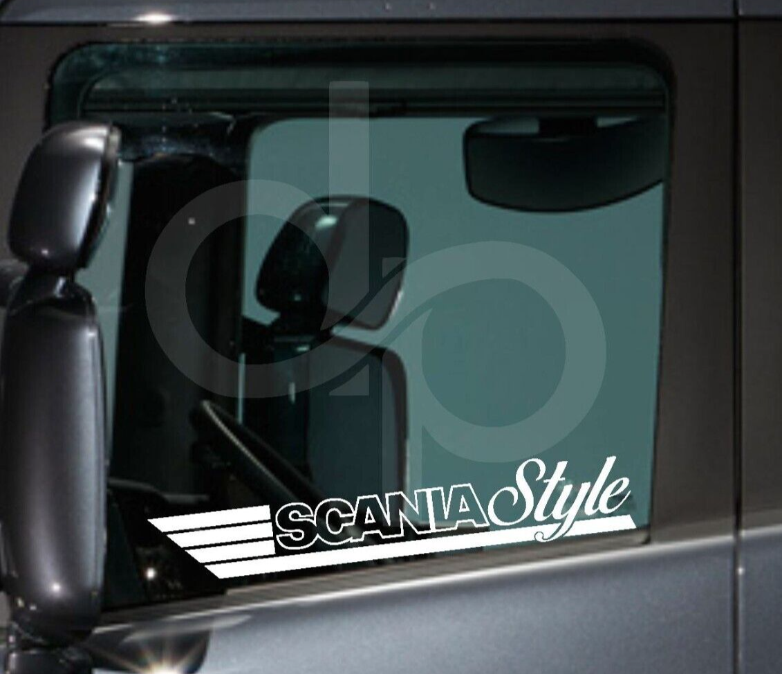 SCANIA STYLE X2 WINDOW VINYL STICKER HAULAGE CUSTOMISE TRUCKING SCANIA ...