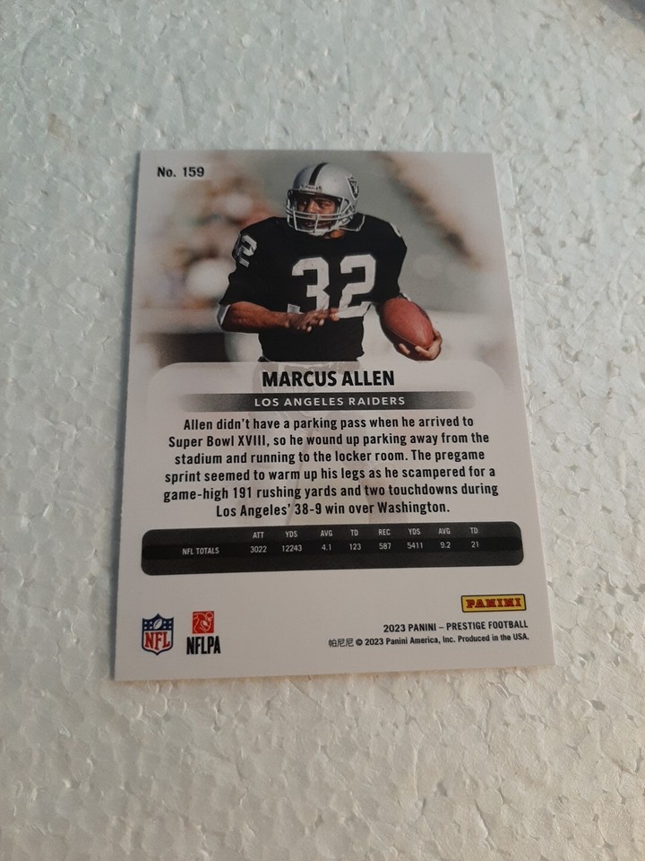 Marcus Allen 2023 Panini Prestige Football Card #159 Oakland Raiders | eBay