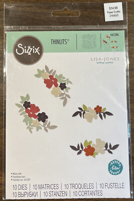 NEW Sizzix Thinlits Wild Blossom Corners Thin Metal Die Set 665286 | eBay