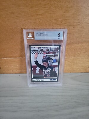 Jeff Gordon Rookie Card Graded 9 MINT 1991 TRAKS | eBay